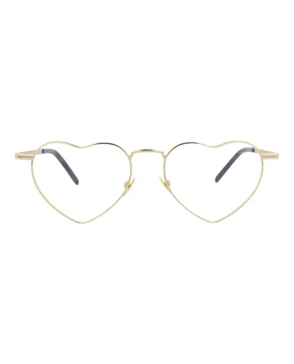 Saint Laurent Cat Eye Metal Optical Frames - Gold Gold Transparent (sl301loulo/30010667/003)