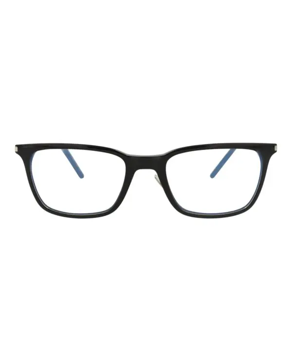 Saint Laurent Square-frame Acetate Optical Frames - Black Silver Transparent (sl262/30006110/002)