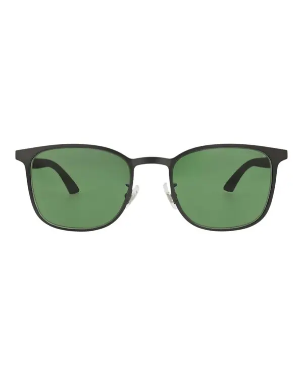 Montblanc Square Frame Metal Sunglasses - Ruthenium Ruthenium Green (mb0331s/30015016/002)