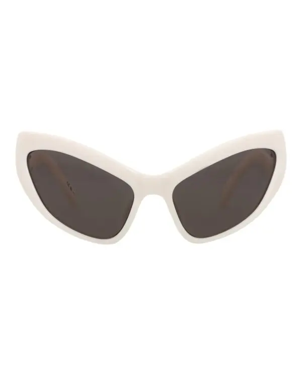 Balenciaga Cat Eyeframe Bio Injection Sunglasses - Ivory Ivory Grey (bb0319s/30014884/003)