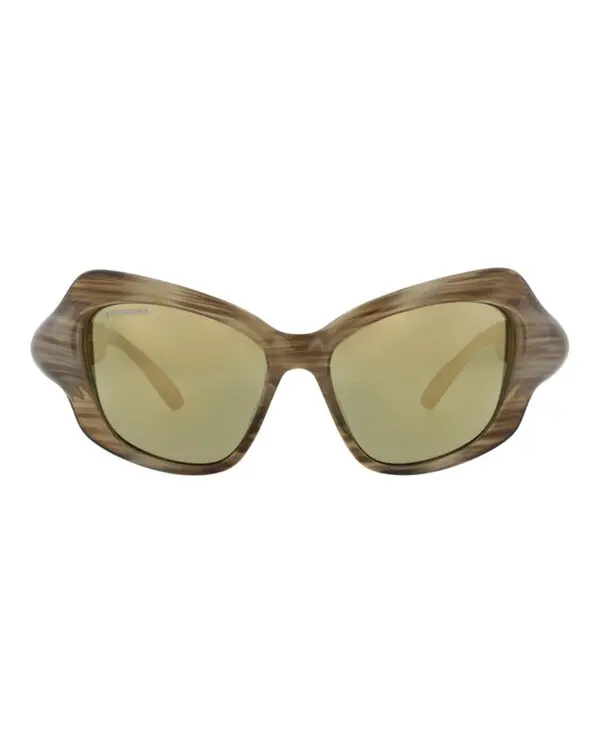 Balenciaga Cat Eyeframe Bio Injection Sunglasses - Havana Havana Bronze (bb0353s/30015645/003)