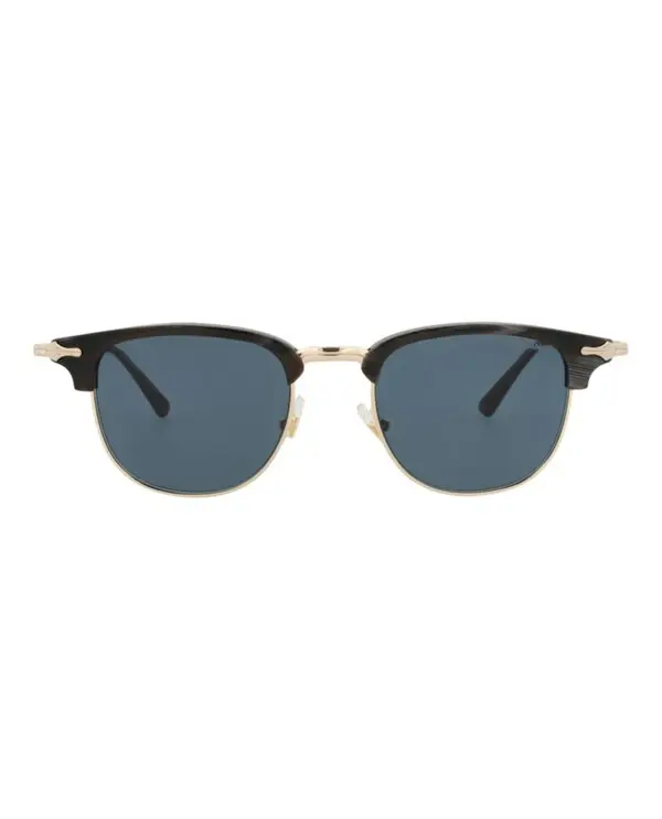 Montblanc Square Frame Metal Sunglasses - Grey Gold Blue (mb0364s/30015780/003)