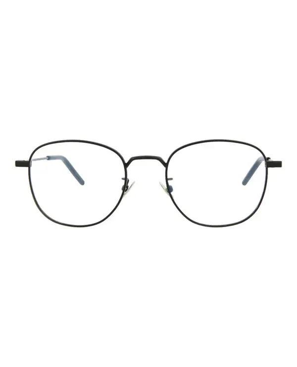 Saint Laurent Round-frame Metal Optical Frames - Black Black Transparent (sl313/30008028/001)