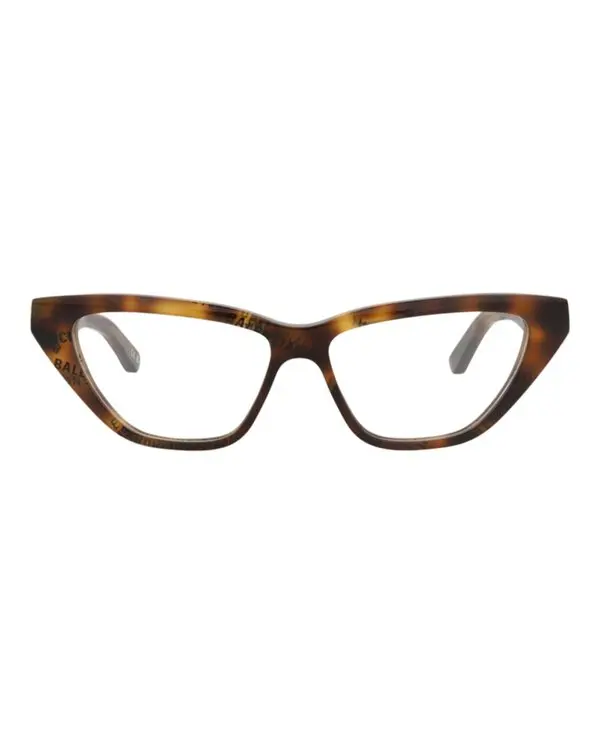 Balenciaga Cat Eye Acetate Optical Frames - Havana Havana Transparent (bb0128o/30010020/005)