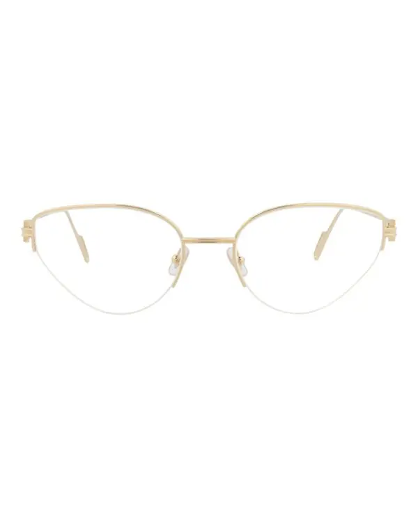 CARTIER Cat Eye Metal Optical Frames - Gold Gold Transparent (ct0157o/30003067/002)
