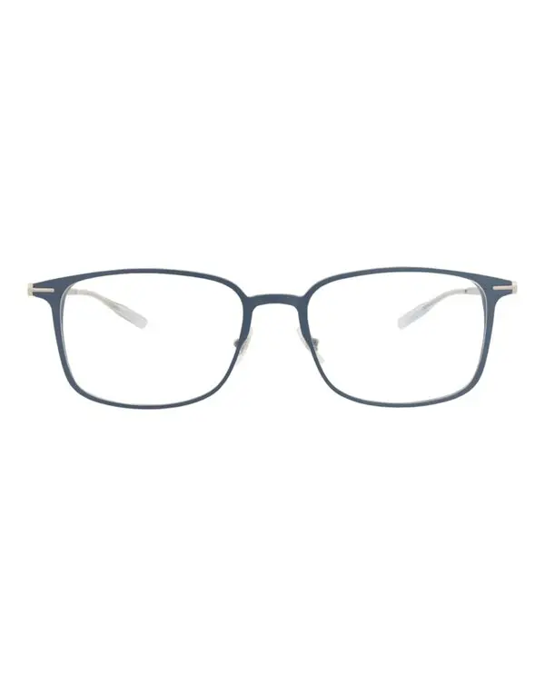 Montblanc Square-frame Alluminium Optical Frames - Blue Silver Transparent (mb0196ok/30011391/006)