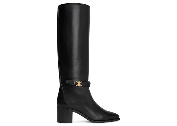 Celine Garance Triomphe Strap High Boot