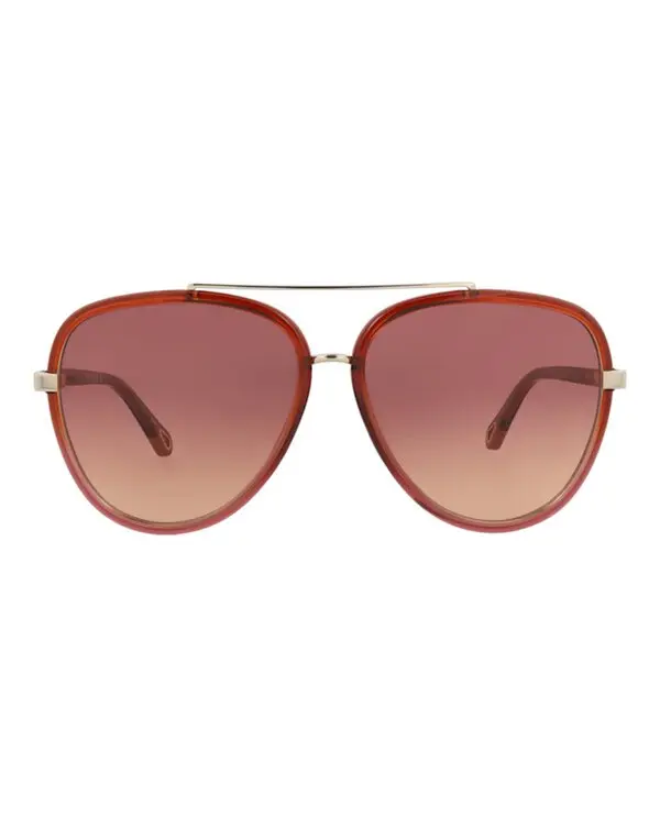 Chloé Aviator Frame Bio Injection Sunglasses