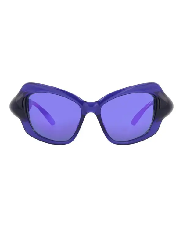 Balenciaga Cat Eyeframe Bio Injection Sunglasses - Blue Blue Violet (bb0353s/30015645/004)