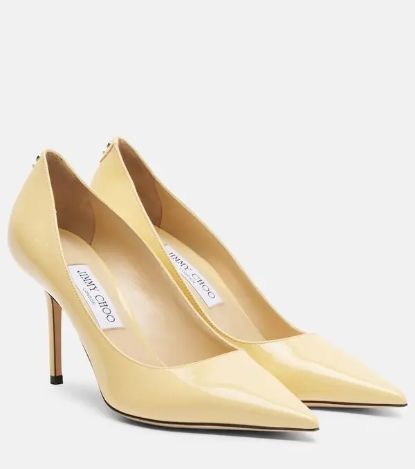 JIMMY CHOO Love 85 Patent Leather Pumps - Yellow