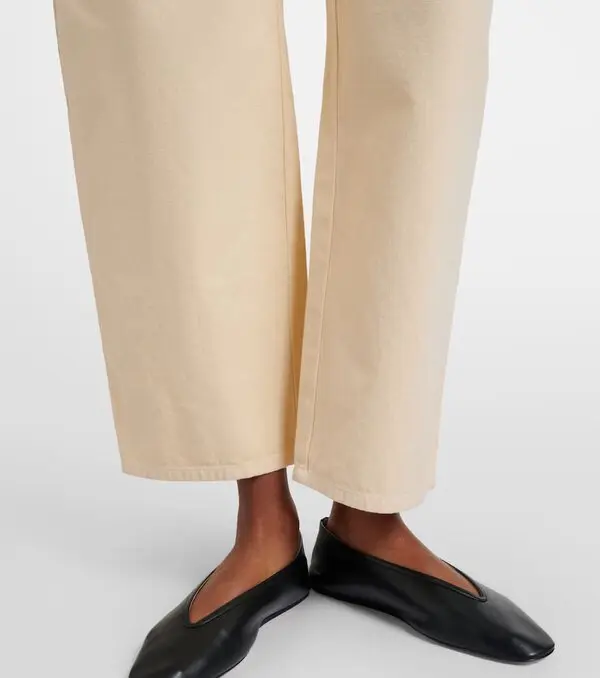 LESET Cotton Barrel-leg Pants