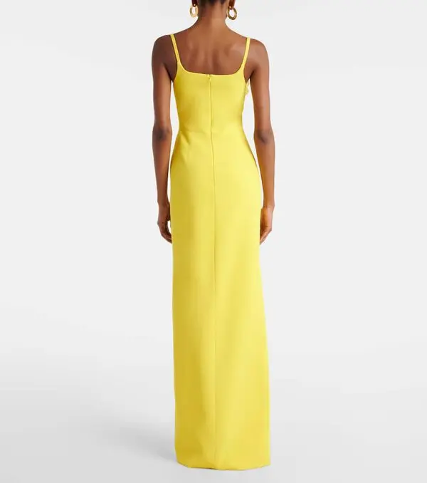 David Koma Floral-appliqué Gown - Yellow