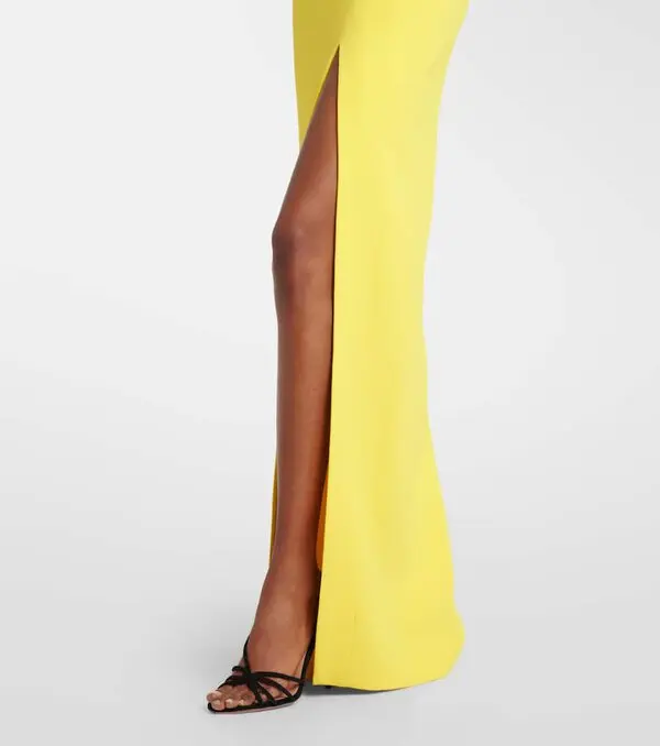 David Koma Floral-appliqué Gown - Yellow