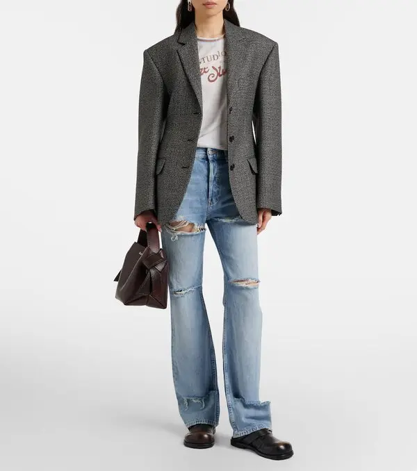 Acne Studios Distressed Straight Jeans