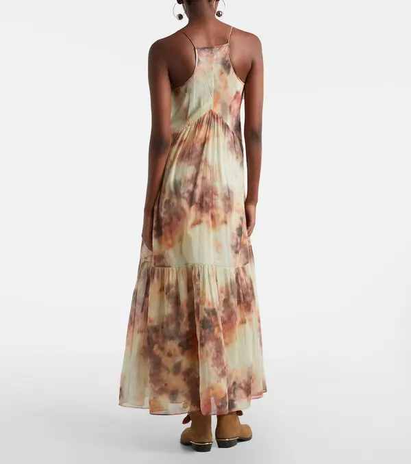 MARANT ETOILE Printed Cotton Midi Dress - Multicoloured