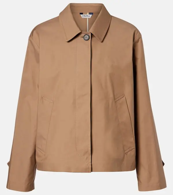 Max Mara Bambola Cotton-blend Twill Jacket - Brown