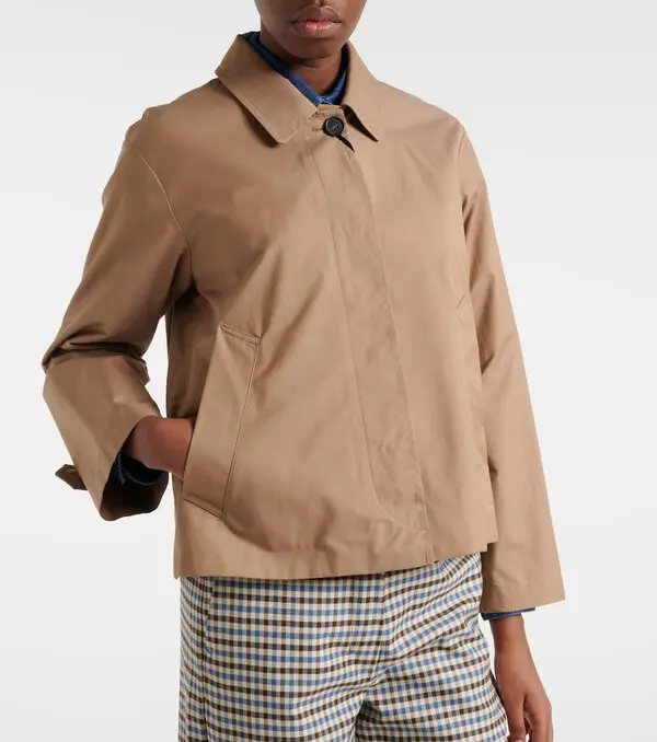 Max Mara Bambola Cotton-blend Twill Jacket - Brown