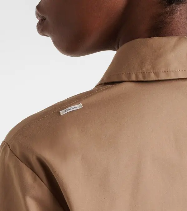 Max Mara Bambola Cotton-blend Twill Jacket - Brown
