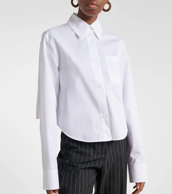 Sportmax Ceppo Cotton-blend Poplin Shirt - White