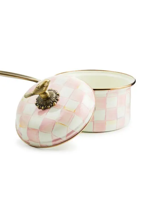 MACKENZIE-CHILDS Check Enameled Steel 2.5-quart Saucepan