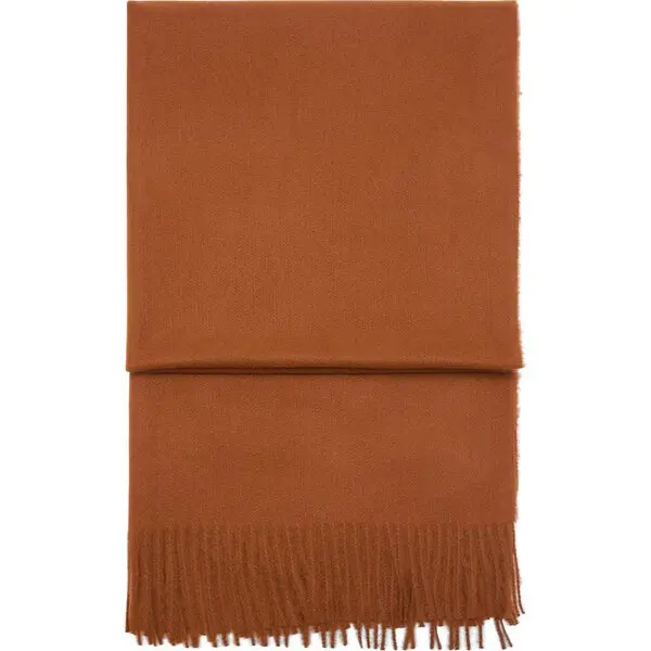 Mango Fringe Scarf - Caramel