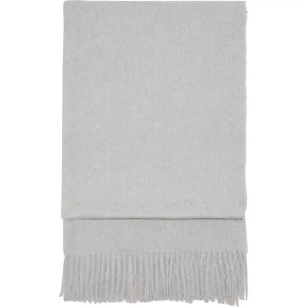 Mango Fringe Scarf - Light Heather Grey