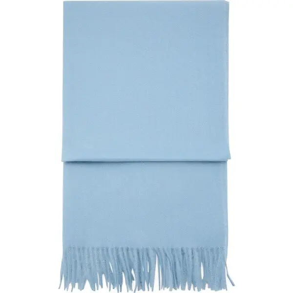 Mango Fringe Scarf - Sky Blue