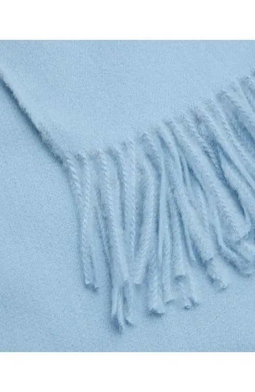 Mango Fringe Scarf - Sky Blue