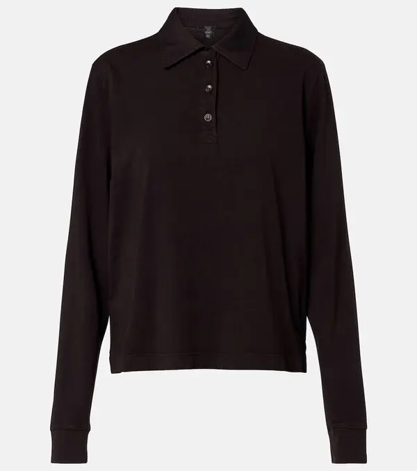LESET Margo Cotton Polo Shirt - Brown