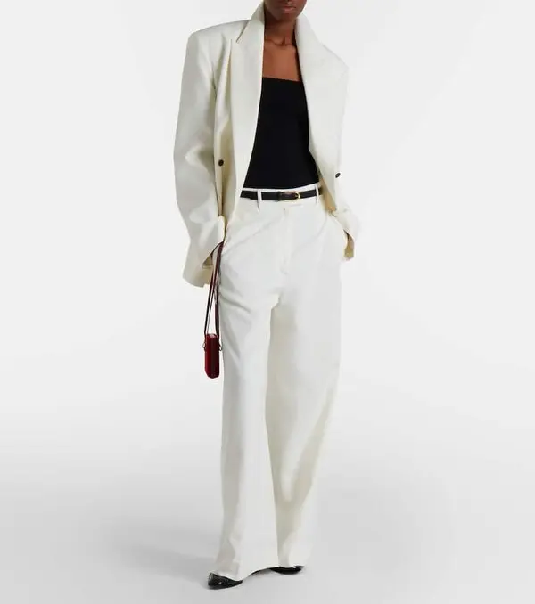 THE FRANKIE SHOP Brickell Wide-leg Trousers - White