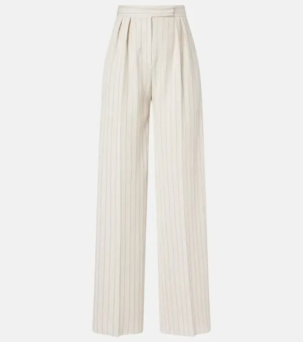 Max Mara Osso Striped Wide-leg Pants