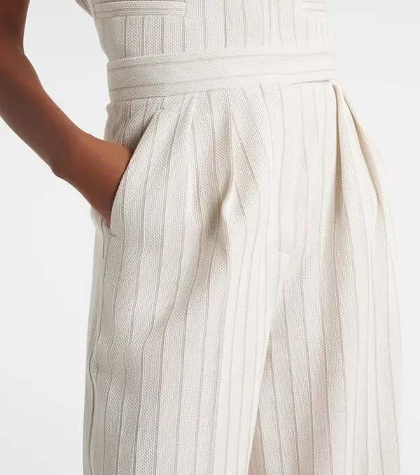 Max Mara Osso Striped Wide-leg Pants
