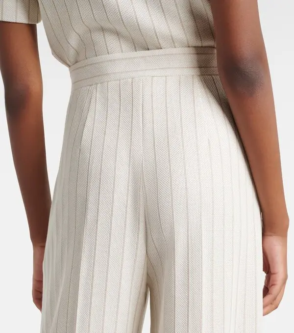 Max Mara Osso Striped Wide-leg Pants