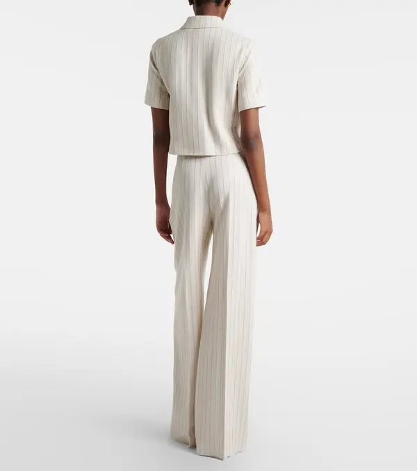 Max Mara Osso Striped Wide-leg Pants