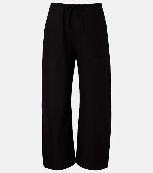 LESET Kyoto Cropped Wide-leg Pants - Black