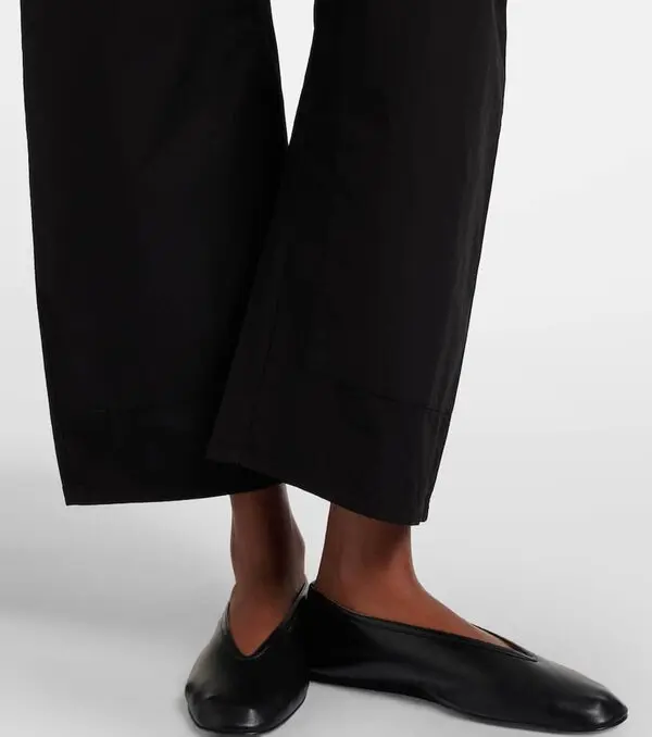 LESET Kyoto Cropped Wide-leg Pants - Black
