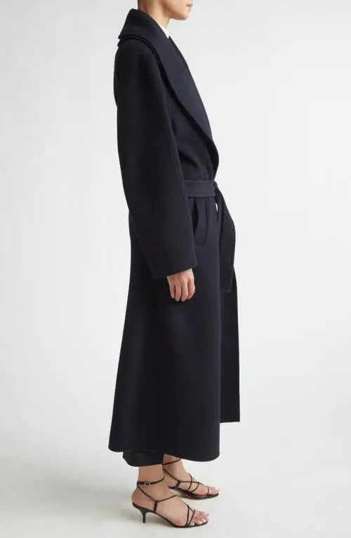 RÓHE Double Face Wool & Cashmere Wrap Coat