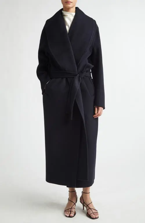 RÓHE Double Face Wool & Cashmere Wrap Coat