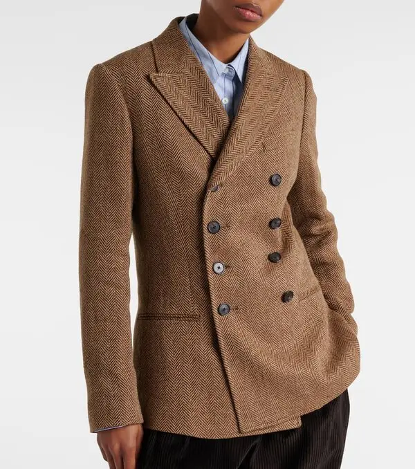 Polo Ralph Lauren Herringbone Linen, Wool, And Silk Blazer