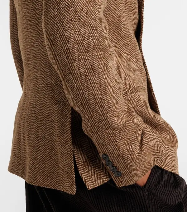 Polo Ralph Lauren Herringbone Linen, Wool, And Silk Blazer