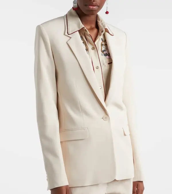 Isabel Marant Étoile Feray Crêpe Jacket - White