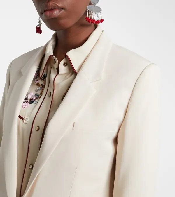 Isabel Marant Étoile Feray Crêpe Jacket - White