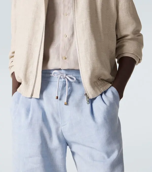 Brunello Cucinelli Linen And Wool Bermuda Shorts