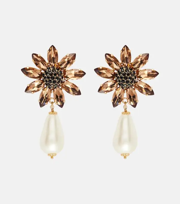 Dolce & Gabbana Re-edition Embellished Clip-on Earrings - Gold