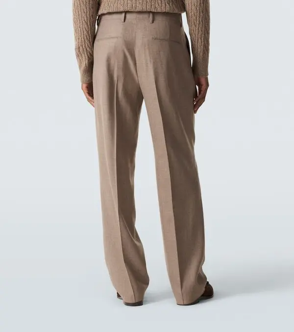 Loro Piana Buxton Virgin Wool Straight Pants