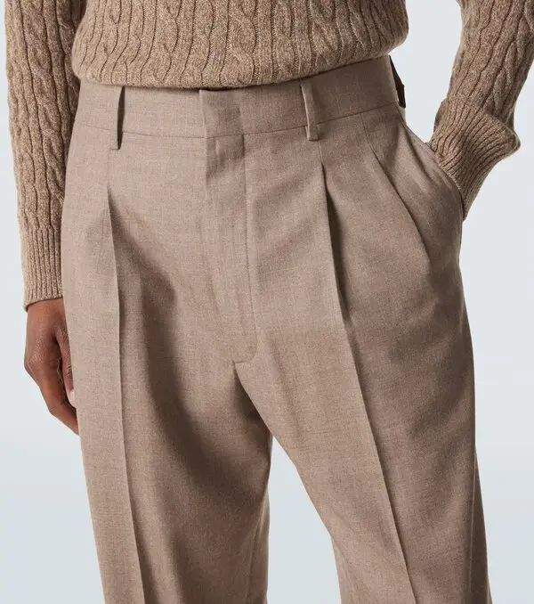 Loro Piana Buxton Virgin Wool Straight Pants