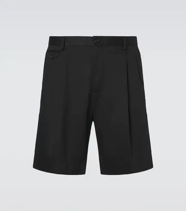 Dolce & Gabbana Pleated Cotton-blend Bermuda Shorts