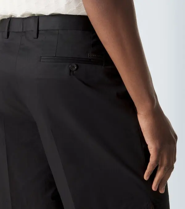Dolce & Gabbana Pleated Cotton-blend Bermuda Shorts