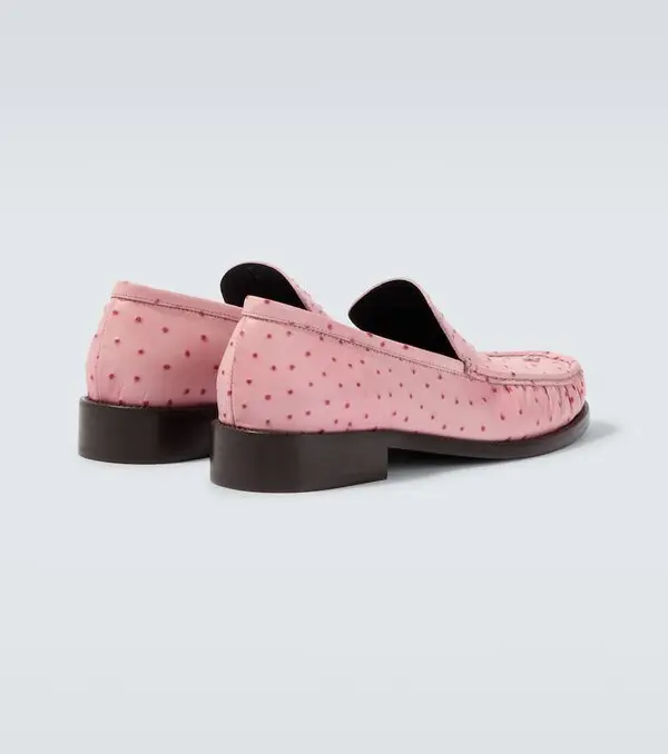 Acne Studios Ostrich-effect Leather Loafers
