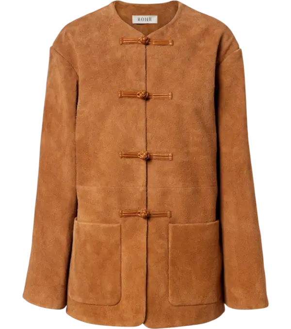 RÓHE Leather-trimmed Suede Jacket